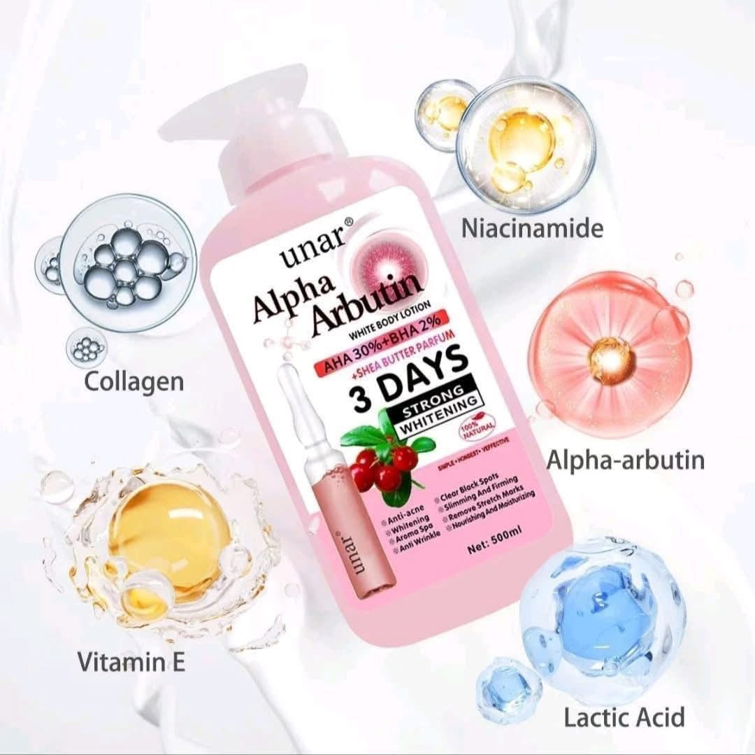Unar Alpla Arbutin Whitening Body Lotion 500ml – Sari-sari Essentials USA